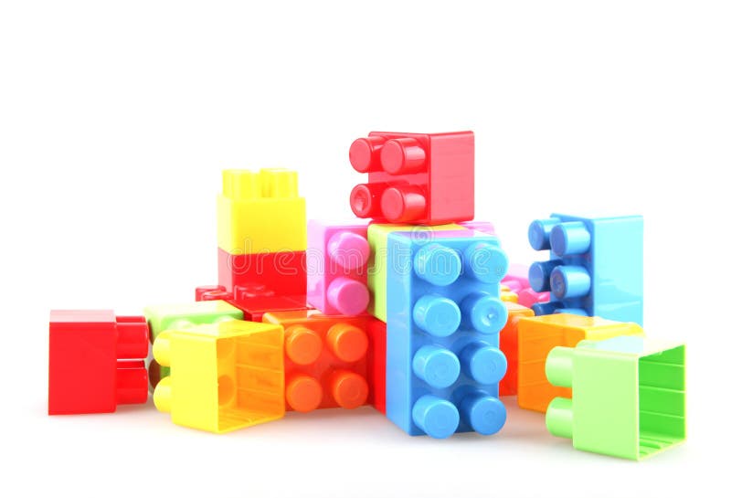 Plastic building blocks stock photo. Image of childhood - 133146306