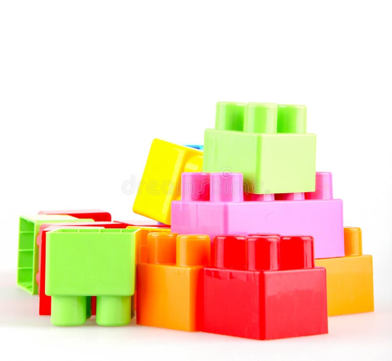 Plastic building blocks stock image. Image of geometric - 133146321