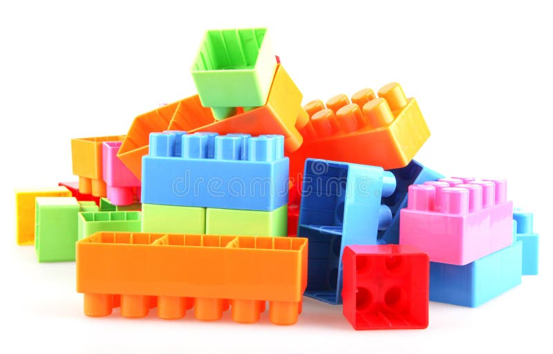 Plastic building blocks stock photo. Image of connection - 133146356