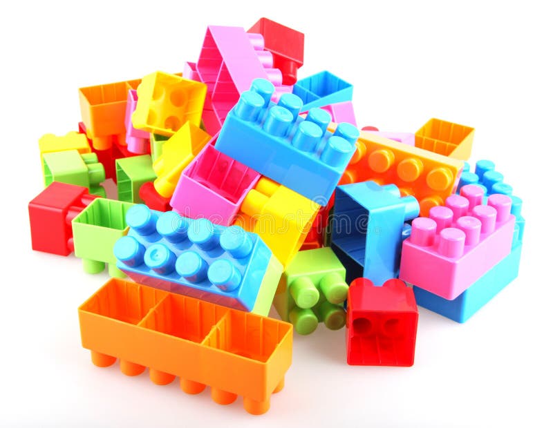 Plastic building blocks stock image. Image of create - 133146405