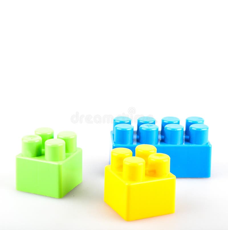 Plastic building blocks stock photo. Image of design - 133146496