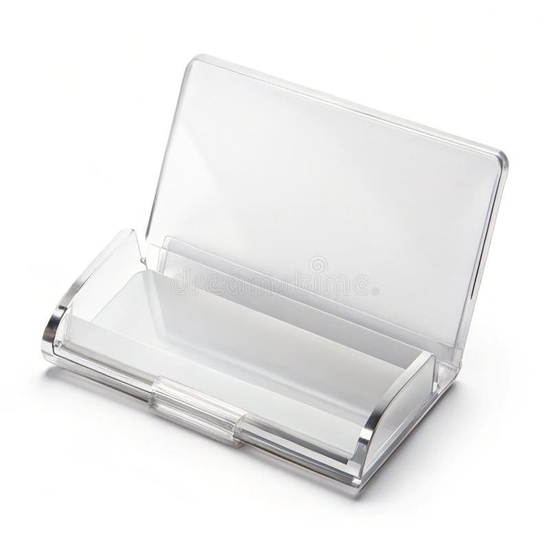 Plastic Business Card Holder with Transparent Cover Stock Illustration ...