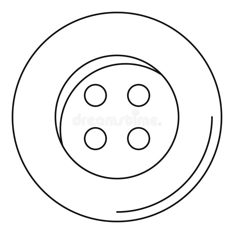 Plastic Button Icon, Outline Style Stock Vector - Illustration of ...