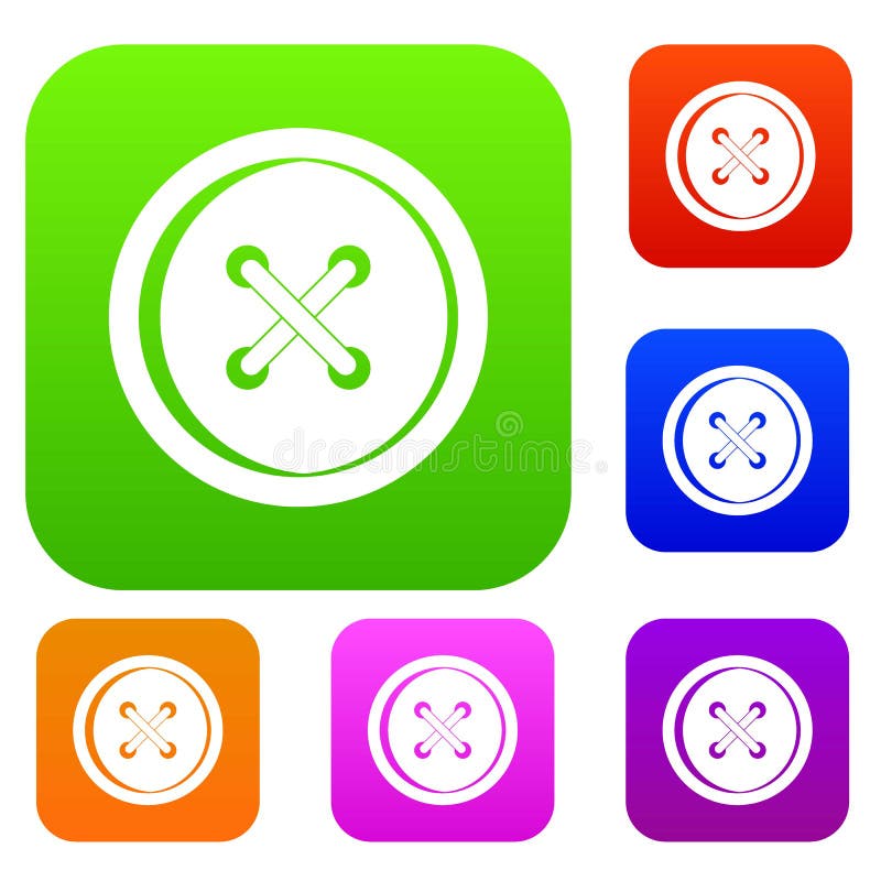Plastic Button Set Color Collection Stock Vector - Illustration of ...