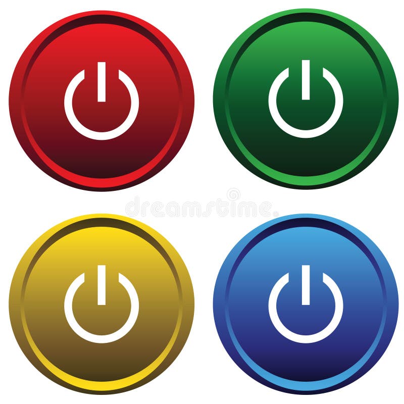 Vector power buttons stock vector. Illustration of icons - 29703916