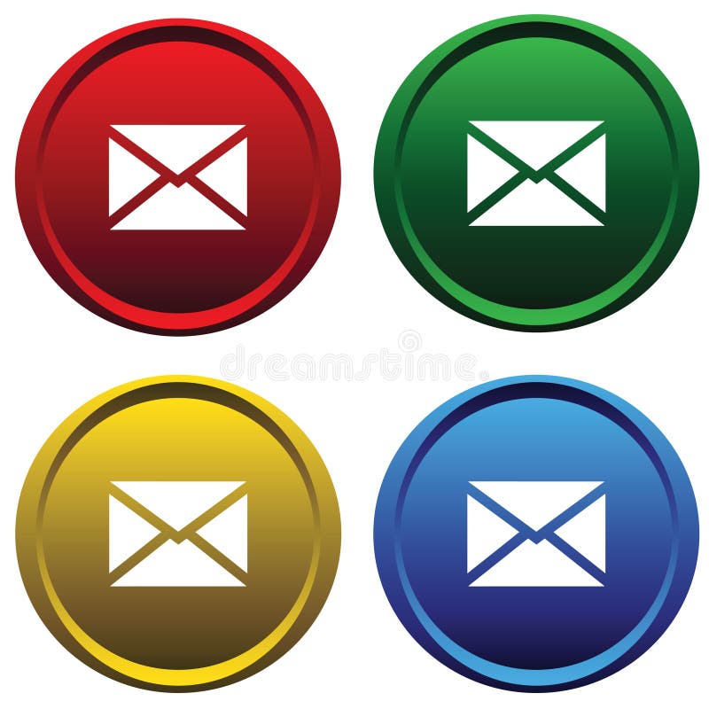 Send email buttons stock illustration. Illustration of blue - 16537556