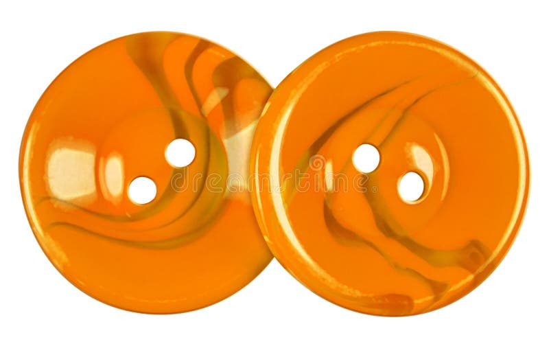 Plastic Buttons Isolated - Orange Stock Photo - Image of clipping ...