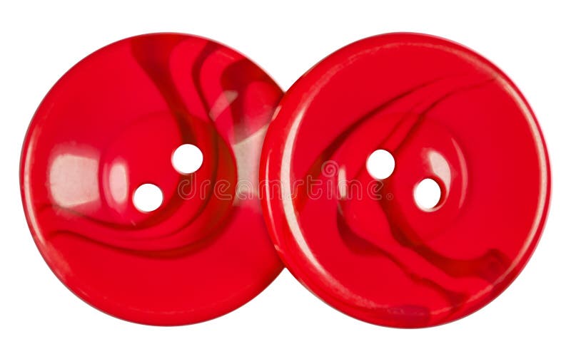 Plastic Buttons Isolated - Red Stock Image - Image of white, plastic ...