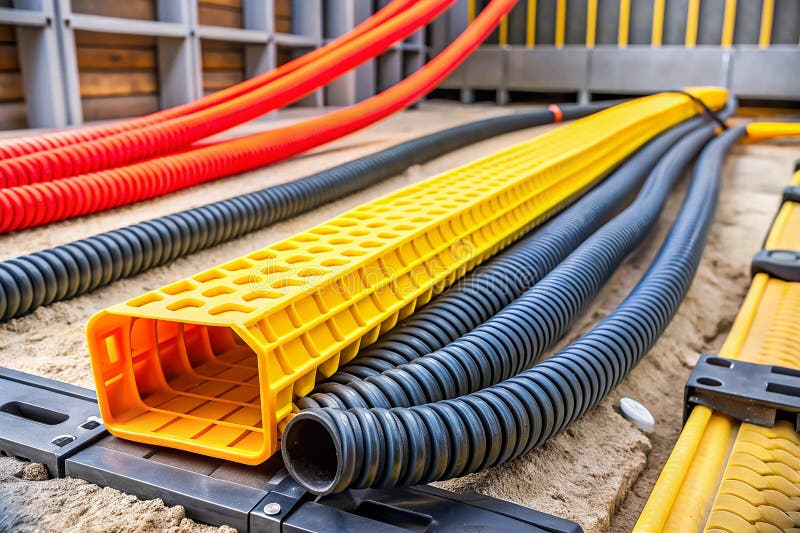 Plastic Cable Protector for Securing Electrical Wires Stock ...