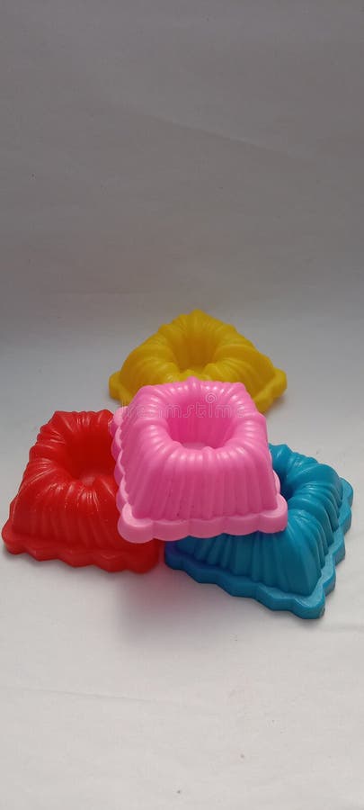 Plastic Cake Molds Commonly Used To Make Food Stock Photo - Image of ...