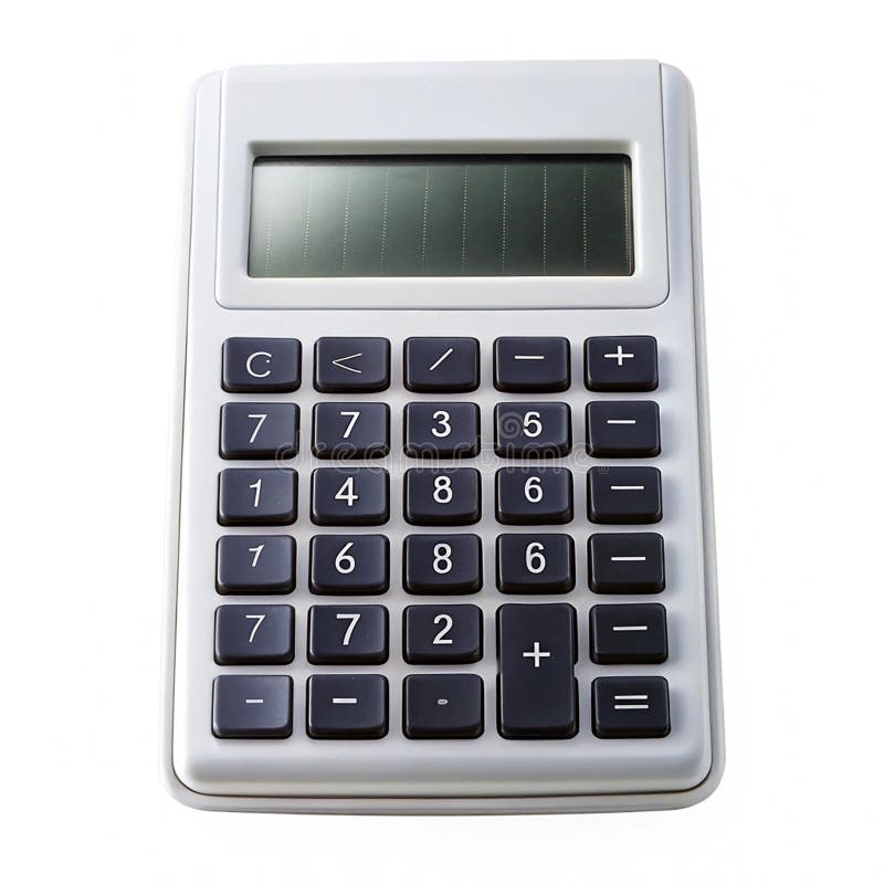 Plastic Calculator with Solar Powered Battery Backup Stock Illustration ...