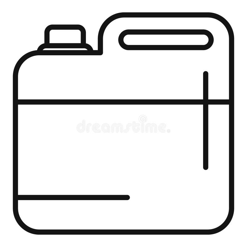 Plastic Canister Containing Dangerous Liquid with Handle for Carrying ...