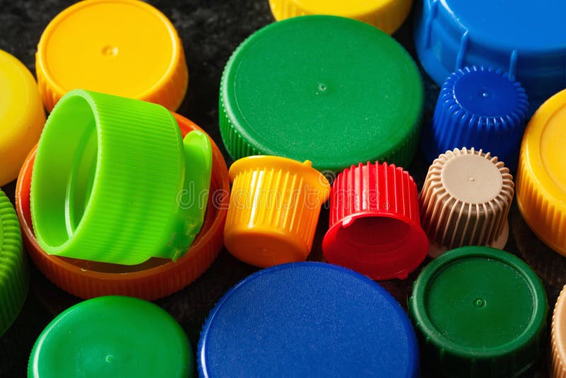 Plastic Caps. a Bunch of Colorful Plastic Caps Stock Image - Image of ...