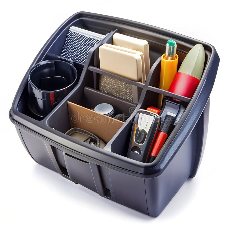 Plastic Car Dashboard Organizer with Multiple Compartments Stock ...