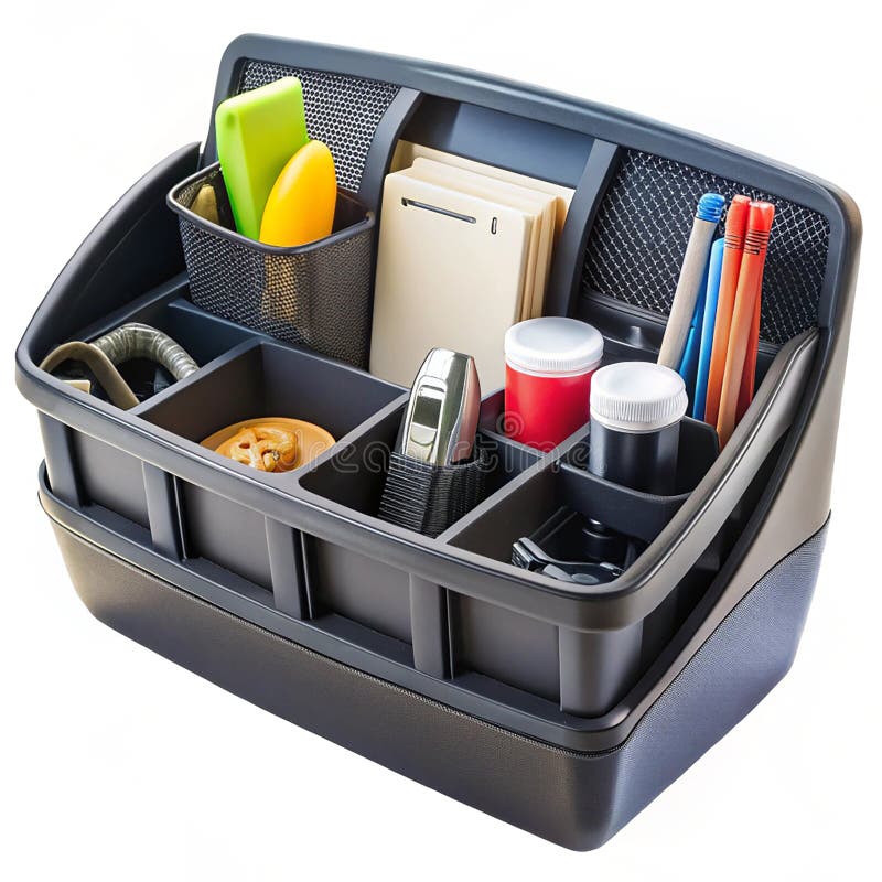 Plastic Car Dashboard Organizer with Multiple Compartments Stock ...