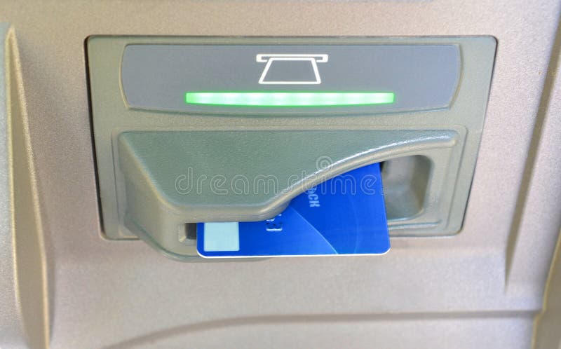 The Plastic Card in the ATM Stock Image - Image of cards, entrance ...