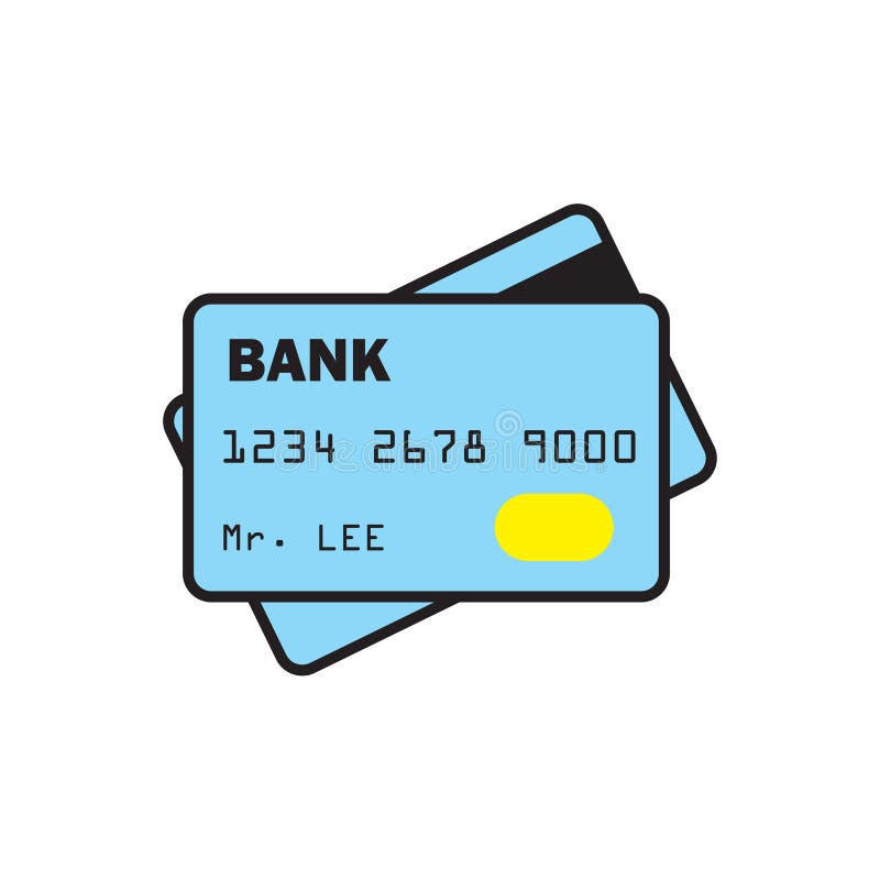 Plastic Card Icon on White Background for Graphic and Web Design ...