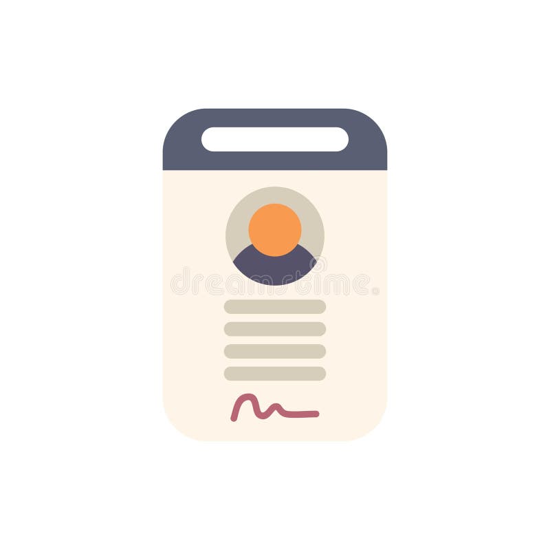 Plastic Card with Photo and Signature is Identifying a Person Stock ...