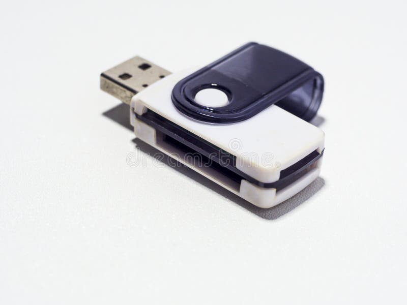 Plastic Card Reader Isolated on White Background Stock Image - Image of ...