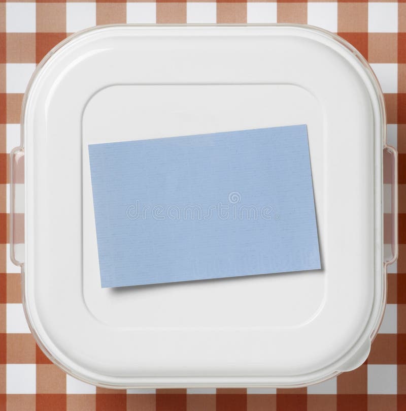 Plastic Case with Post it on Top Stock Image - Image of close ...