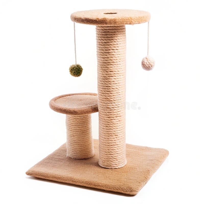 Plastic Cat Scratching Post with Built-in Toy Stock Illustration ...