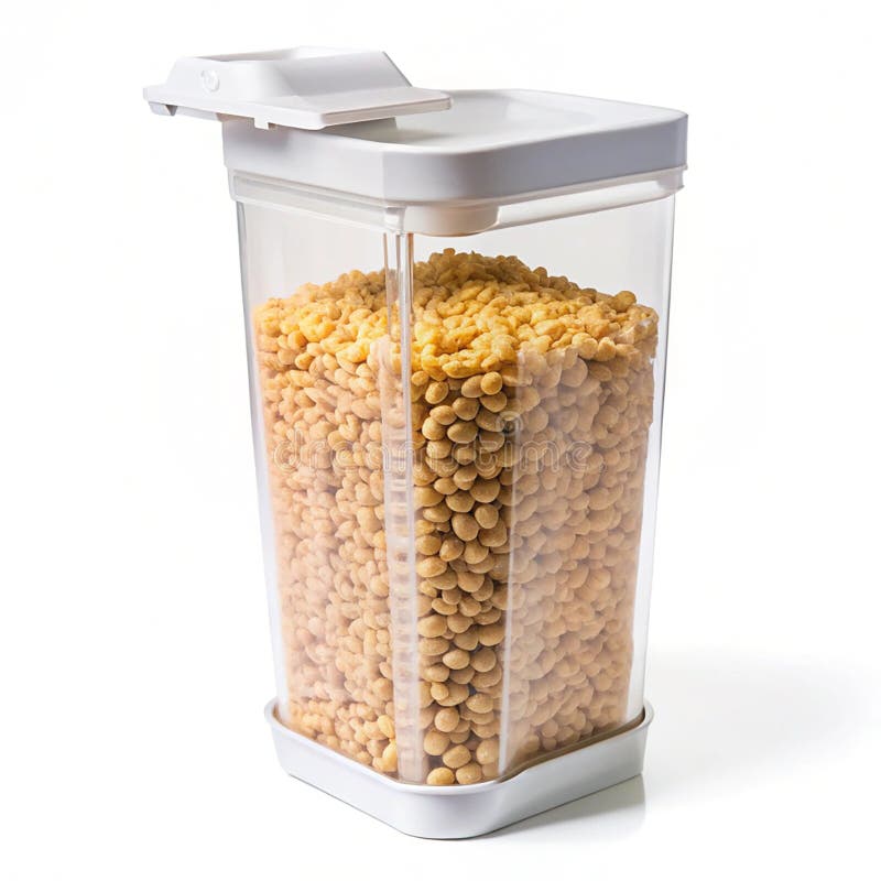Plastic Cereal Dispenser with Easy Pour Spout Stock Illustration ...