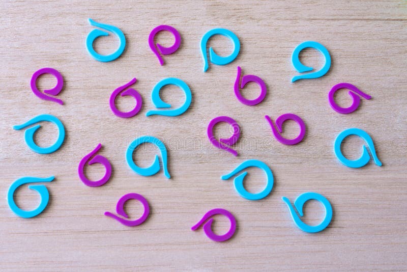 Plastic Circle Stitch Markers Scattered Stock Photo - Image of isolated ...