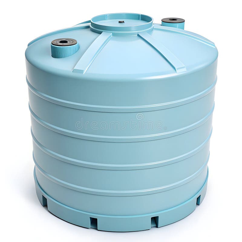 Plastic Cistern Tank Isolated on White Background Stock Illustration ...
