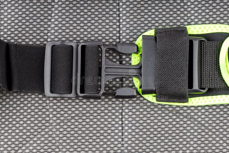 Plastic Clasp on the Belt, Half-fastened Plastic Clasp Carabiner Stock ...