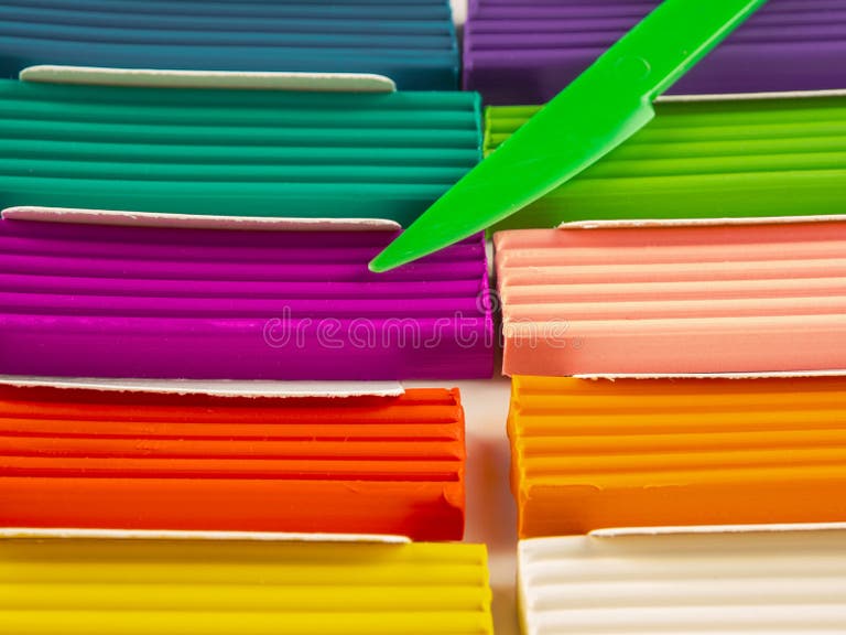 Plastic Clay for Modeling, Plasticine of Various Bright Colors ...