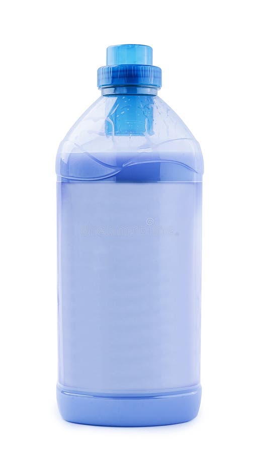 Plastic Clean Bottle Full with Blue Detergent Stock Photo - Image of ...
