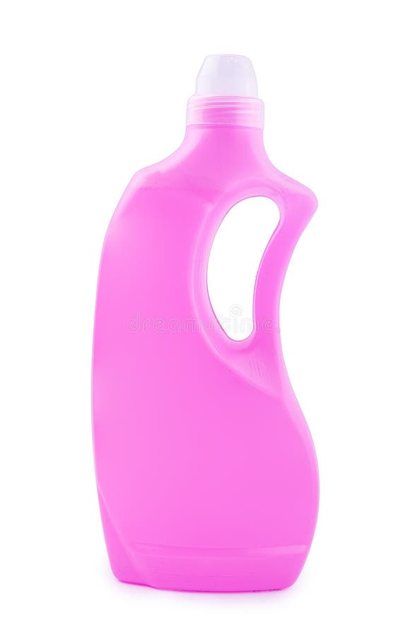 Plastic Clean Bottle with Pink Detergent Stock Image - Image of product ...