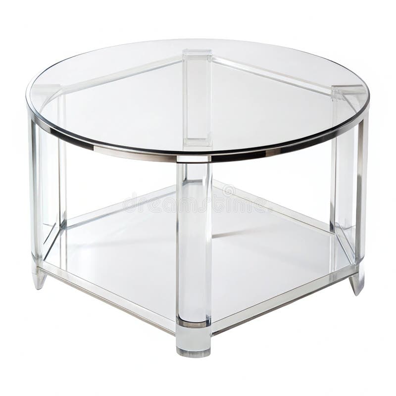Plastic Coffee Table with Transparent Acrylic Surface Stock ...
