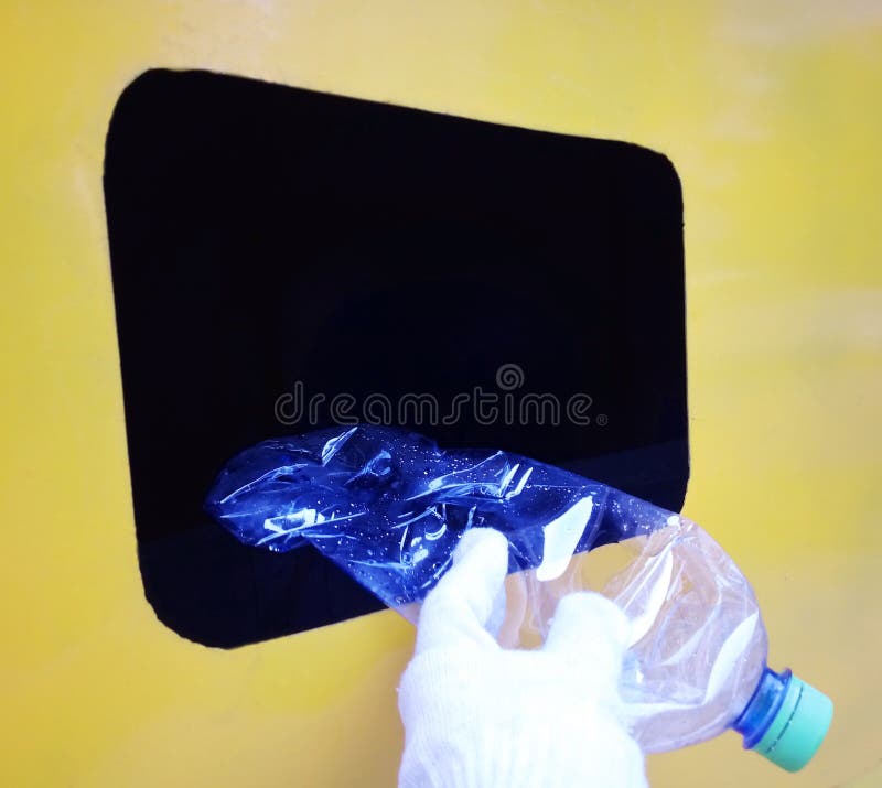 Plastic Collecting at Recycling Point. Separate Waste Collection Stock ...