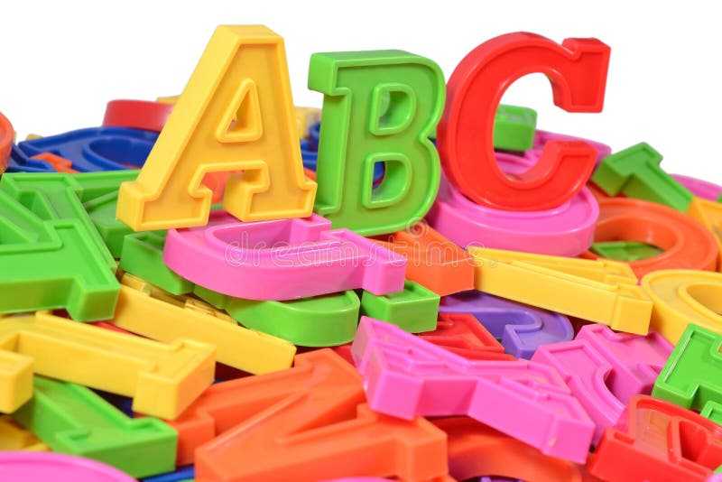 Plastic Colored Alphabet Letters ABC Stock Photo - Image of abstract ...