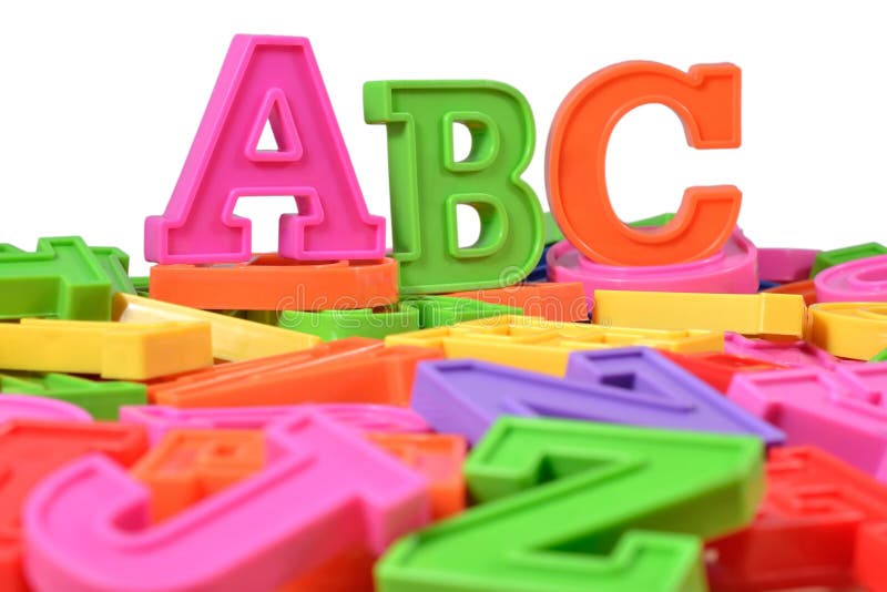 Plastic Colored Alphabet Letters ABC Stock Image - Image of idea, dream ...