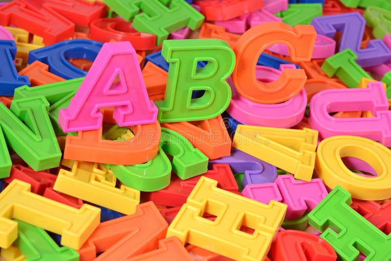 Plastic Colored Letters ABC Stock Image - Image of basic, multicolored ...