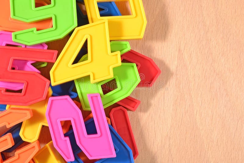 Plastic colored numbers stock image. Image of isolated - 43449889