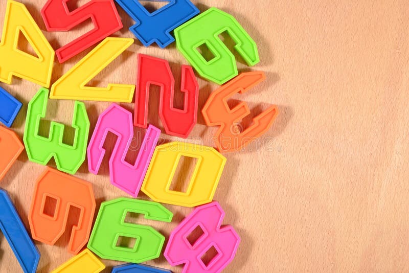 Plastic colored numbers stock photo. Image of objects - 43449966