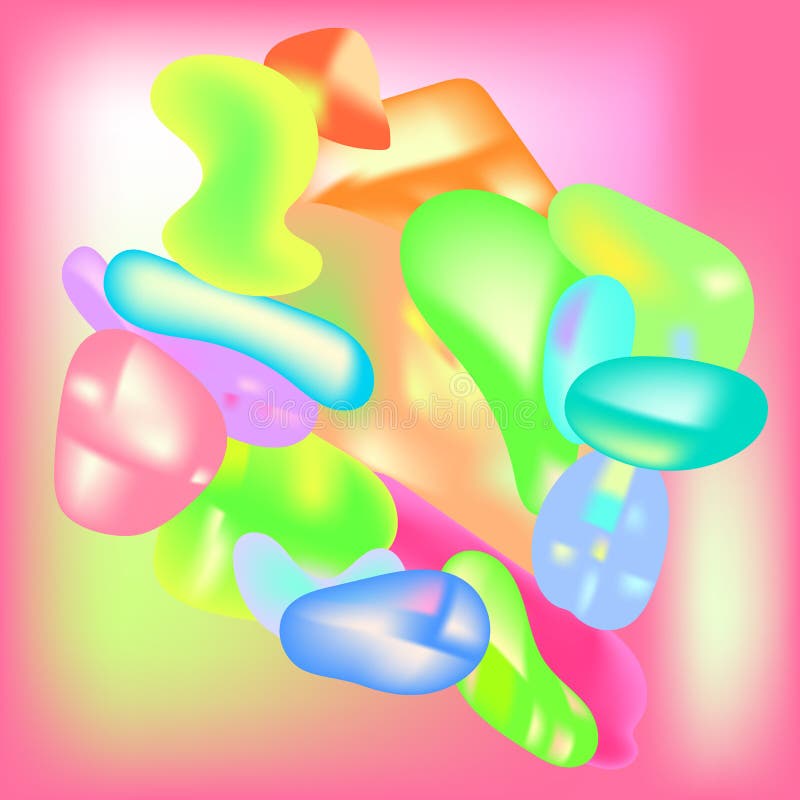 Plastic Colorful Shapes. Abstract Background Stock Illustration ...