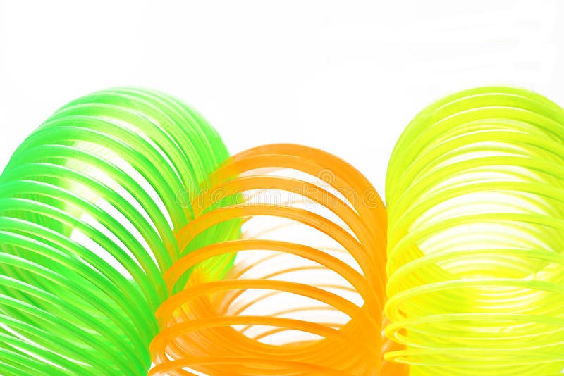 Plastic colorful springs editorial photo. Image of spiral - 15204006