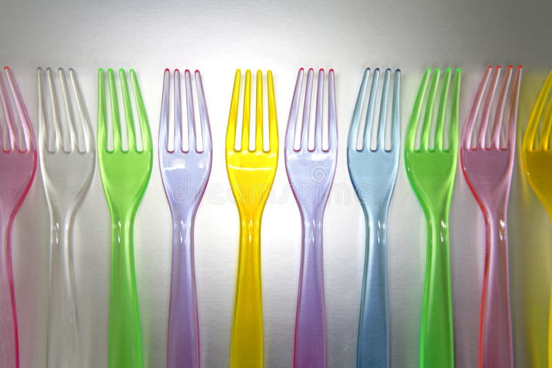 Plastic forks stock photo. Image of cutlery, colors, isolated - 2559228