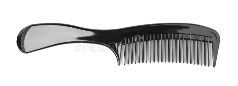 Plastic Comb Isolated on White Stock Image - Image of black, open ...