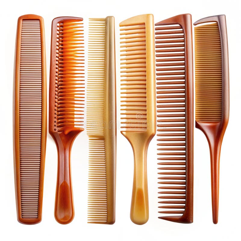 Plastic Comb Set with Different Sizes for Various Hairstyles Stock ...