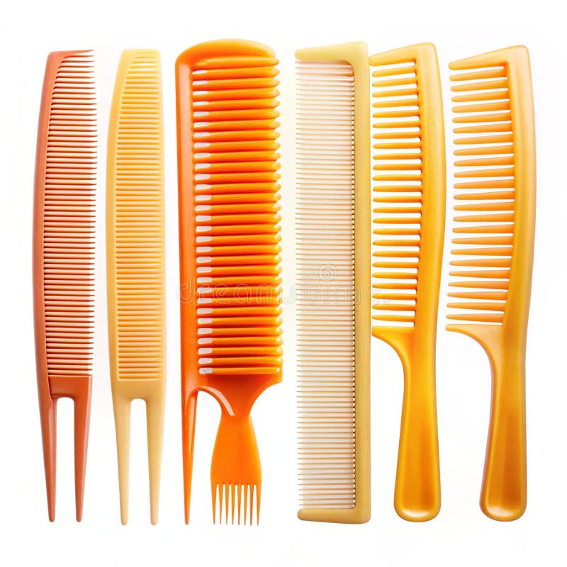 Plastic Comb Set with Different Sizes for Various Hairstyles Stock ...