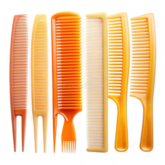 Plastic Comb Set with Different Sizes for Various Hairstyles Stock ...
