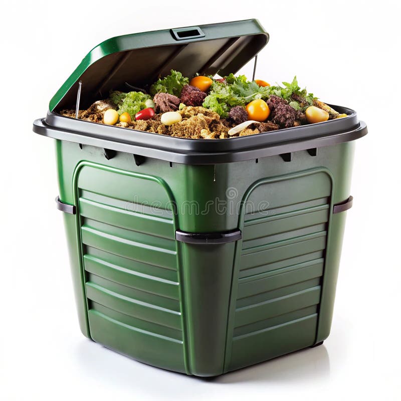 Plastic Compost Bin with an Odor-locking Lid for Home Composting Stock ...