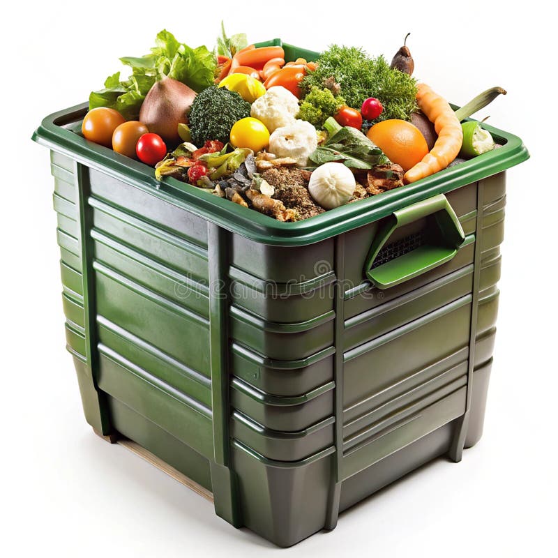 Plastic Compost Bin Made from 100 Percent Recycled Materials Stock ...