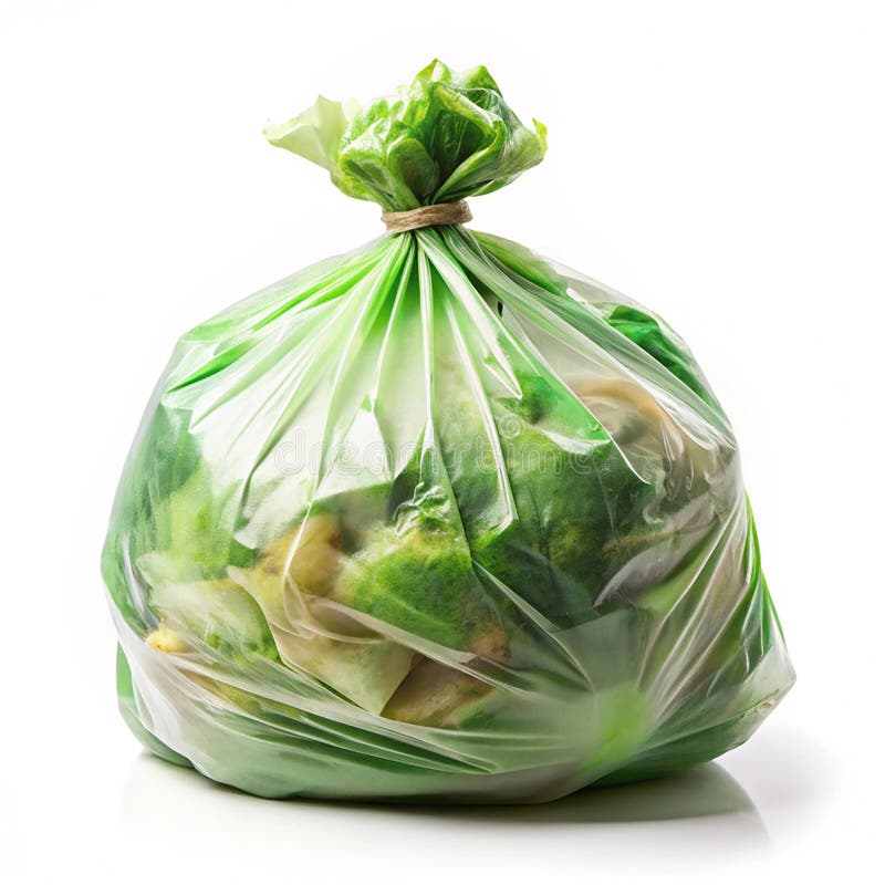 Plastic Compostable Trash Bag Made from Plant-based Material Stock ...