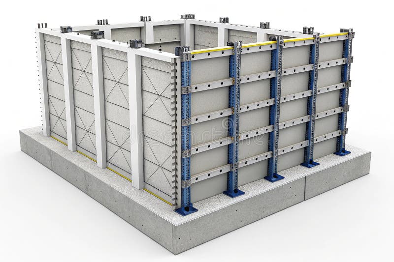 Plastic Concrete Formwork System with Reusable Panels Stock ...